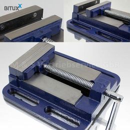 BITUXX Universal Maschinenschraubstock 100mm Schraubstock Säulen Tisch Stand Bohrmaschine