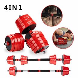 Mucola Langhantel Kurzhantel 4in1 Set Hantelset verstellbar Gewichte 20 kg Hantel Krafttraining Hantelscheiben Langhantelstange Dumbbell