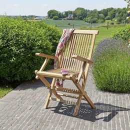 Klappbarer Gartensessel aus Teakholz