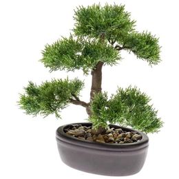 Emerald - Kunstpflanze Bonsai Zeder Grün 32 cm 420001