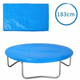 Monzana - Trampolin Abdeckung ø 183/244/305/366/427 cm blau reißfest UV-beständig Wetterschutzplane Trampolinschutz Abdeckplane Regenabdeckung 183cm