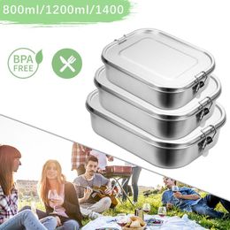 Vingo 800ml+1200ml Brotdose Metall Brotdose Thermobehälter Lunchbox bpa frei Edelstahl