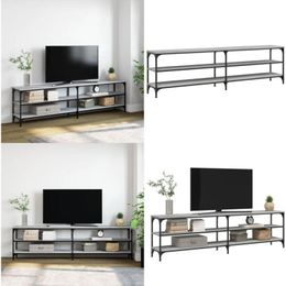 vidaXL TV-Schrank Grau Sonoma 180x30x50 cm Holzwerkstoff und Metall - TV-Schrank - TV-Schränke - Home & Living - Grau