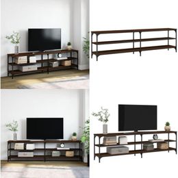 vidaXL TV-Schrank Braun Eiche 180x30x50 cm Holzwerkstoff und Metall - TV-Schrank - TV-Schränke - Home & Living - Braun