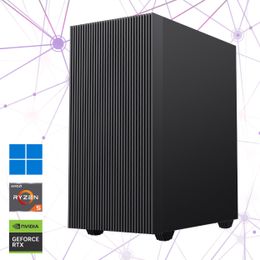 GAMEMAX Gaming-PC "Edge 7347" Computer Windows 11 Gr. Microsoft Windows 11 Home (64 Bit), 16 GB RAM 960 GB SSD, schwarz