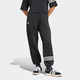 Sporthose adidas originals "NEUCL SWTPANT" Gr. L, N-Gr, schwarz-weiß (black, cloud white) Damen Hosen