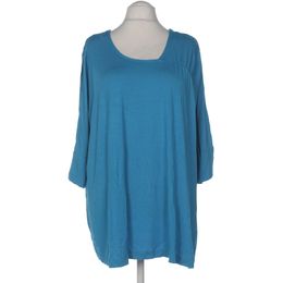 Ulla Popken Damen Langarmshirt, blau, Gr. 54