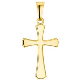 Ketten-Anhänger Amor "Cross, 9038510" Schmuckanhänger Gr. Gelbgold 585, 0,6 g, goldfarben (gelbgoldfarben) Damen Made in Germany