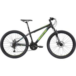 Mountainbike Bikestar Fahrräder Gr. 38cm, 26 Zoll (66,04cm), schwarz für Damen und Herren, Kettenschaltung