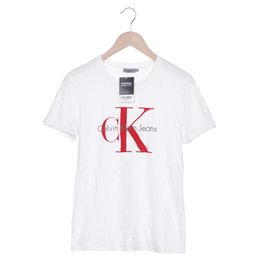 Calvin Klein Jeans Damen T-Shirt, weiß, Gr. 42