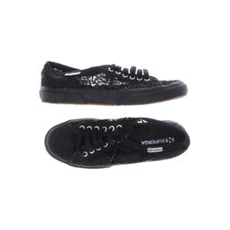 Superga Damen Sneakers, schwarz, Gr. 41.5