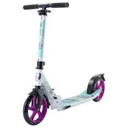 Cityroller STAR-SCOOTER, blau (türkis, weiß), ScooterB:33cm L:95cm, mit abgesenktem Trittbrett, B:33cm L:95cm