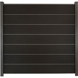 GroJa Solid Grande Premium Steckzaun Sichtschutzzaun Schwarz co-extrudiert Sichtschutz Steckzaun Lamellenzaun günstig