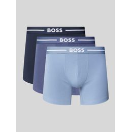 BOSS Trunks mit elastischem Logo-Bund im 3er-Pack