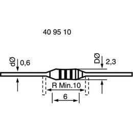 THOMSEN 403717 Kohleschicht-Widerstand 6.8 MΩ axial bedrahtet 0207 0.25 W 5 % 1 St.