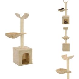 vidaXL Kratzbäume - Living Katzen-Kratzbaum mit Sisal-Kratzsäulen 105 cm Beige - Beige