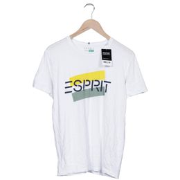 Esprit Herren T-Shirt, weiß, Gr. 48