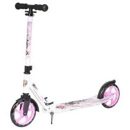 Cityroller STAR-SCOOTER, lila (violett, weiß), ScooterB:33cm L:98cm, mit abgesenktem XXL Trittbrett, B:33cm L:98cm