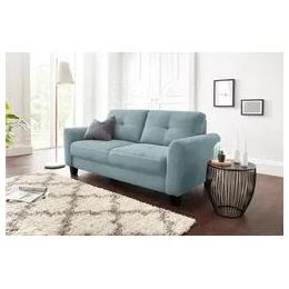 Sit & More 2,5-Sitzer SIT & MORE "Varese" Sofas Gr. B/H/T: 194cm x 91cm x 90cm, Struktur fein, blau (aqua) inklusive Federkern