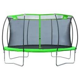 Gartentrampolin BEST Sporting "57123 Superstar 2.0" Trampoline Gr. B: 426cm, grün (schwarz, grün) Kinder mit Netz