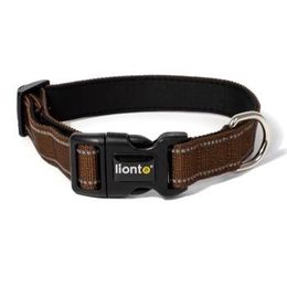 Lionto verstellbares Hundehalsband braun S