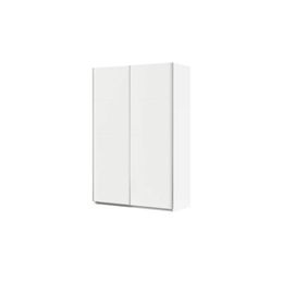 Schwebetürenschrank Quadra - weiß - 136 cm - 210 cm - 62 cm - Sconto