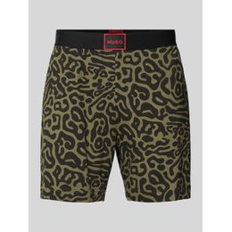 Hugo Shorts mit Label-Patch Modell 'Pufferfish'