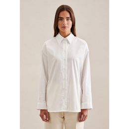Seidensticker Longbluse »Schwarze Rose« Langarm Kragen Uni weiß M38 M38 Passform: Oversized