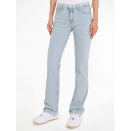 Tommy Jeans Bootcut-Jeans Maddie mit Tommy Jeans Markenlabel & Badge, blau