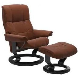 Relaxsessel stressless "Mayfair" Sessel Gr. Leder PALOMA, Classic Base Schwarz, Relaxfunktion-Drehfunktion-PlusTMSystem-Gleitsystem, B/H/T: 79cm x 101cm x 73cm, braun (copper paloma) mit Hocker, Classic Base, Größe S, M & L, Gestell Schwarz