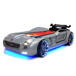 Autobett Kinderbett "Rio Roadster" LED Sound Sportsitze Lattenrost Spoiler 90x190 cm