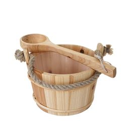 Saunak&uuml;bel mit Einsatz MCW-B26, Saunazubeh&ouml;r Saunaeimer Saunakelle Aufguss, Kiefernholz 3,5 L
