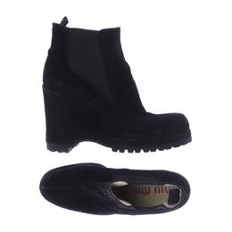 Miu Miu Damen Stiefelette, schwarz, Gr. 41.5