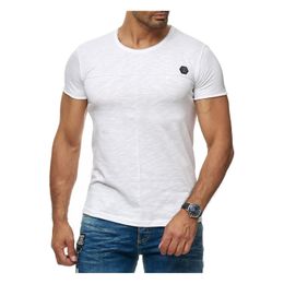 RED BRIDGE T-Shirt REDBRIDGE "Raleigh" Gr. L, weiß Herren Shirts Basic mit Brandlogo