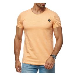 RED BRIDGE T-Shirt REDBRIDGE "Raleigh" Gr. L, orange Herren Shirts Basic mit Brandlogo