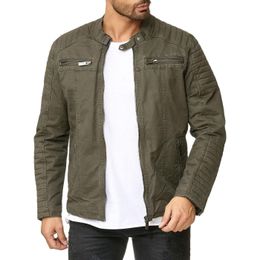 RED BRIDGE Outdoorjacke REDBRIDGE "Des Moines" Gr. L, grün (khaki) Herren Jacken Outdoorjacken im Bikerlook Bestseller