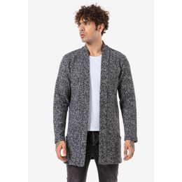 RED BRIDGE Strickjacke REDBRIDGE "Newcastle" Gr. L, grau (dunkelgrau) Herren Strickjacken mit aufgesetzten Taschen