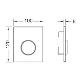 TECE loop Urinal-Betätigungsplatte Kunststoff mit Kartusche, Weiß glänzend 9242600