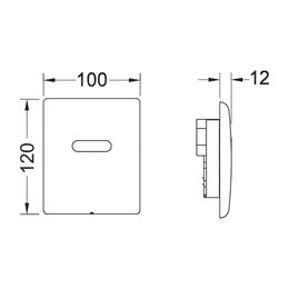 TECE planus Elektronik Urinal 6 V-Batterie, Weiß seidenmatt 9242354