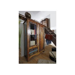 Vitrine Altholz 95x42x140 mehrfarbig lackiert NATURE OF SPIRIT #51