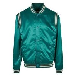 Collegejacke Urban Classics "Urban Classics Herren Satin College Jacket" Gr. M, grün Herren Jacken