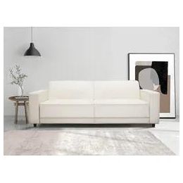 3-Sitzer DOREL HOME "Allie Schlafsofa 225 cm" Sofas Gr. B/H/T: 225 cm x 82 cm x 84 cm, Veloursstoff, beige (creme) Bett-Funktion (108190cm), trendiger Cord o. pflegeleichter Velours