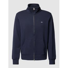 Gant Regular Fit Sweatjacke mit Label-Stitching