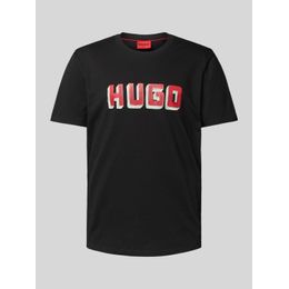 Hugo T-Shirt mit Label-Print Modell 'Daqerio'