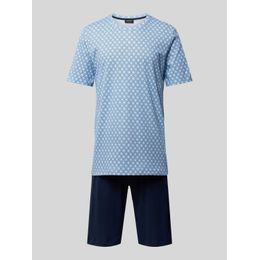 Hanro Pyjama mit Oberteil im Allover-Look