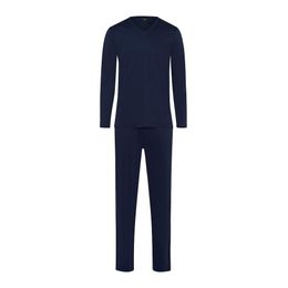 Hanro Long Pajamas 'Night Selection' male Blue size XXL
