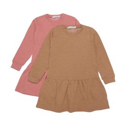 Minymo Kleid M&auml;dchen Gr&ouml;&szlig;e 134 braun / rosa