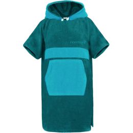 Normani Bademantel kurz ' Surfer Poncho ' Damen Gr&ouml;&szlig;e XL/XXL petrol
