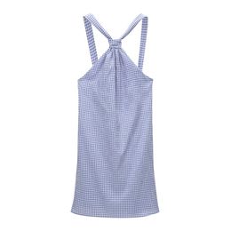 Pull&Bear Pull&Bear Kleid Damen Größe 38 blue denim / pastellblau / weiß Winterkleid