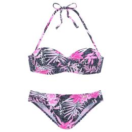 Buffalo Bikini Damen Gr&ouml;&szlig;e XXS grau / hellpink / schwarz / wei&szlig;